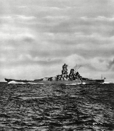 Japanese Battleship Yamato Sea Which Her Editorial Stock Photo - Stock ...