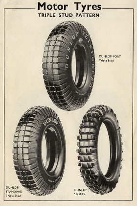 Motor Tyres Triple Stud Pattern Dunlop Editorial Stock Photo - Stock ...