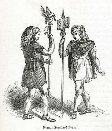 Roman Standard Bearers Holding Poles Different Editorial Stock Photo ...