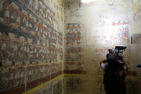 Videographer Shoots Inside One Chambers Tomb Editorial Stock Photo ...