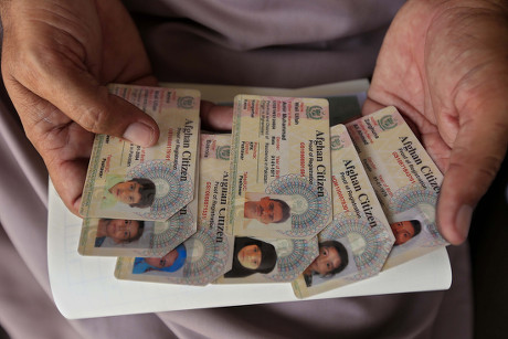 Afghan Refugee Shows Id Cards His Editorial Stock Photo - Stock Image ...
