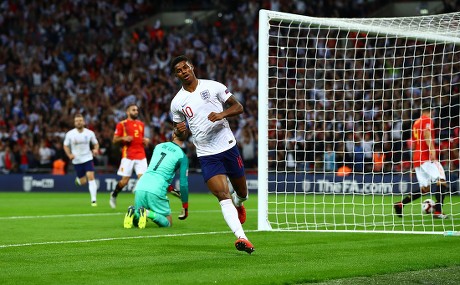 Marcus Rashford England Celebrates Scoring Goal Editorial Stock Photo ...