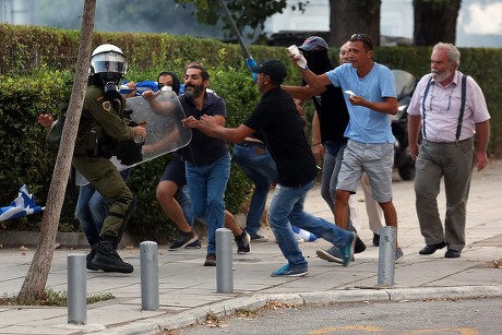 Far Right Wing Protesters Clash Riot Editorial Stock Photo - Stock ...