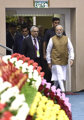 Prime Minister Narendra Modi Arrives Global Editorial Stock Photo ...
