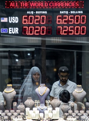 People Shop Near Currency Exchange Office Editorial Stock Photo - Stock ...