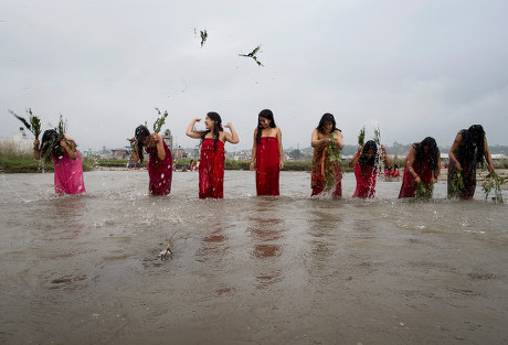 Women take part in Rishi Panchami in Kathamndu, Kathmandu, Nepal - 14 ...
