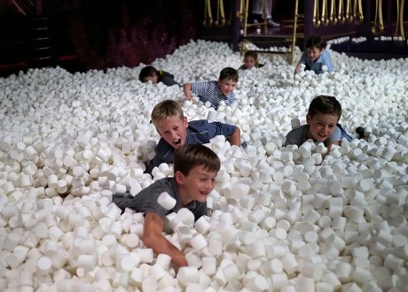 Children Adults Play Pool Toy Marshmallows Editorial Stock Photo ...