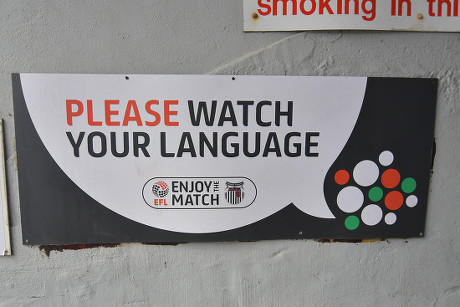 Efl Please Watch Your Language Sign Editorial Stock Photo - Stock Image | Shutterstock