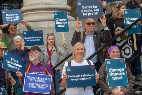 Protestors Demonstrate Outside Royal Exchange Bank Editorial Stock ...