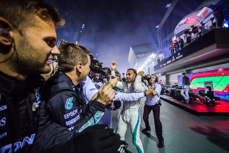 Lewis Hamilton Celebrates Winning Editorial Stock Photo - Stock Image ...
