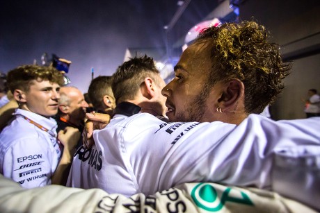 Lewis Hamilton Celebrates Winning Editorial Stock Photo - Stock Image ...