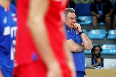 Russias Coach Sergey Shlyapnikov Reacts During Editorial Stock Photo ...