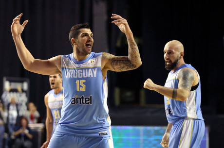Uruguayan Player Esteban Batista L Celebrates Editorial Stock Photo ...