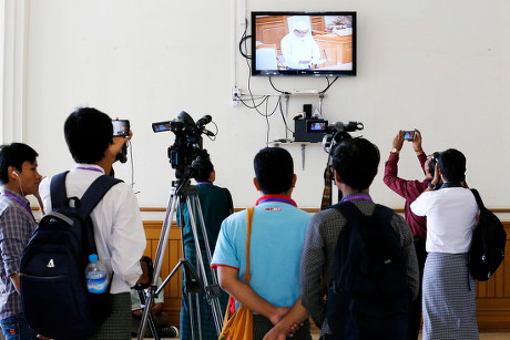 Myanmars Journalist Take Pictures Video Footage Editorial Stock Photo ...