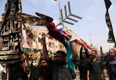Pakistani Shiite Muslims Hold Alam Shaped Editorial Stock Photo - Stock ...