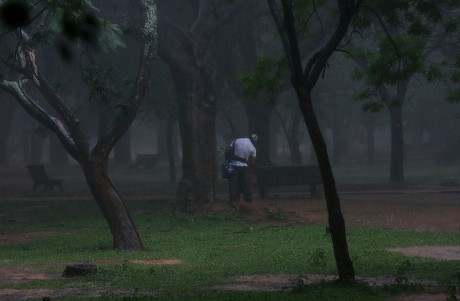 Indian Couple Cuddle During Heavy Rain Editorial Stock Photo - Stock ...