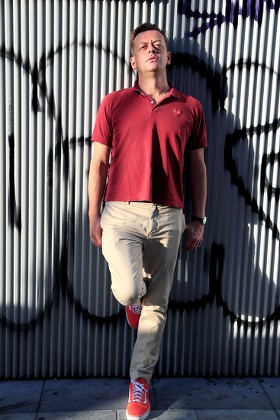 British Playwright Simon Stephens Poses Photographer Editorial Stock ...