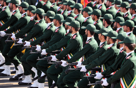 Iranian Soldiers March During Annual Military Editorial Stock Photo ...