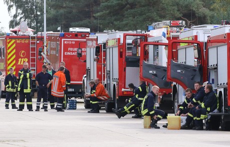 Firefighters Have Rest Military Test Site Editorial Stock Photo - Stock ...