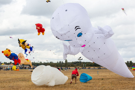 Participant Prepares Kite Figure Casper Friendly Editorial Stock Photo ...