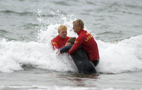 Rnli Lifeguards 4x4 On Sand Langland Editorial Stock Photo - Stock ...