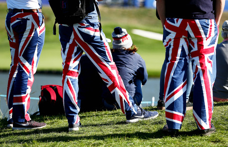 Three Spectators Wear Union Jack Trousers Editorial Stock Photo - Stock ...