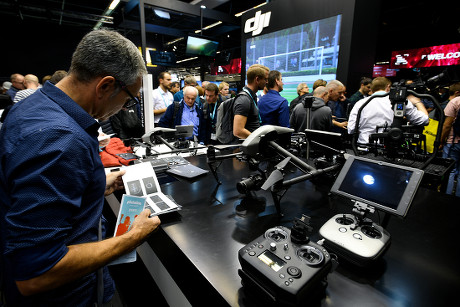 Visitors Gather Around Dji Booth Presenting Editorial Stock Photo ...
