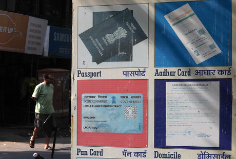 Close View Sample Aadhaar Card Advertisement Editorial Stock Photo ...
