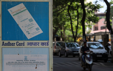 Close View Sample Aadhaar Card Advertisement Editorial Stock Photo ...