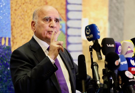 Fuad Hussein Speaks Press Conference Editorial Stock Photo - Stock ...