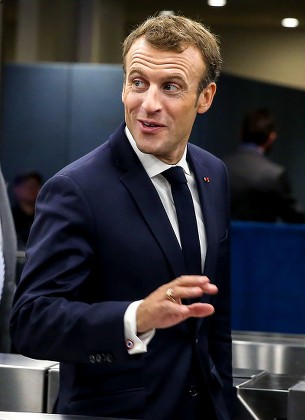 Emmanuel Macron President France Seen Arriving Editorial Stock Photo ...