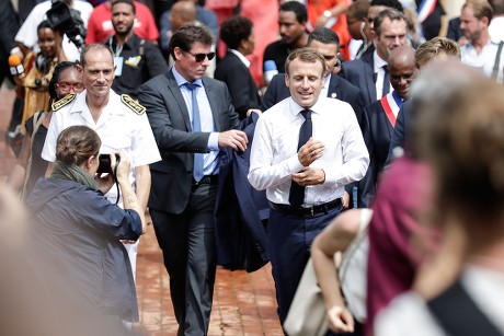 French President Emmanuel Macron visits French Antilles, Saint Pierre ...