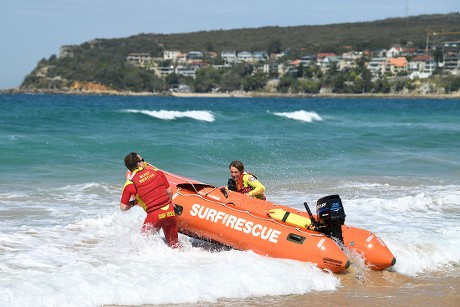 Volunteer Surf Life Savers Perform Rescue Editorial Stock Photo - Stock ...