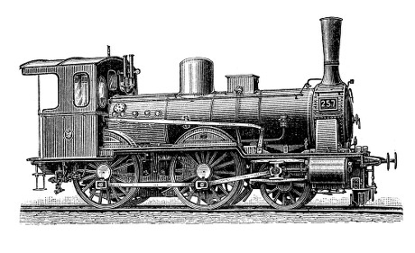 Locomotives 19th Century Passenger Train Locomotive Editorial Stock ...