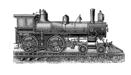 Locomotives 19th Century American Express Locomotive Editorial Stock ...