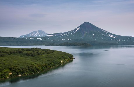 Ilyinsky Volcano Kurile Lake Kamchatka Russia Editorial Stock Photo ...