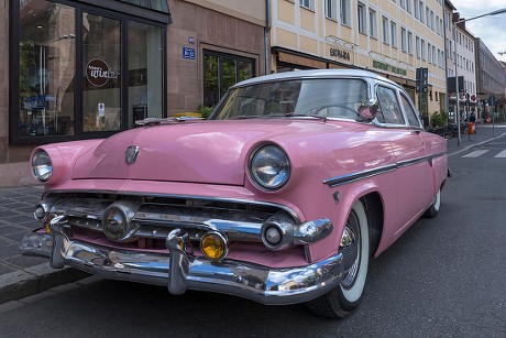 Pink Pontiac American Vintage Car 1950s Editorial Stock Photo - Stock ...