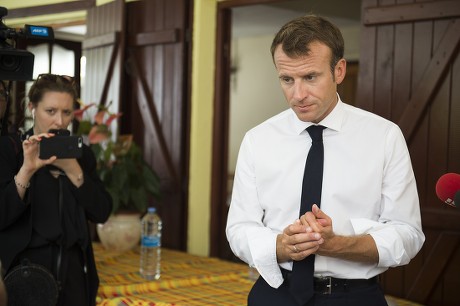 President Emmanuel Macron visit to French Antilles - 28 Sep 2018 Stock ...