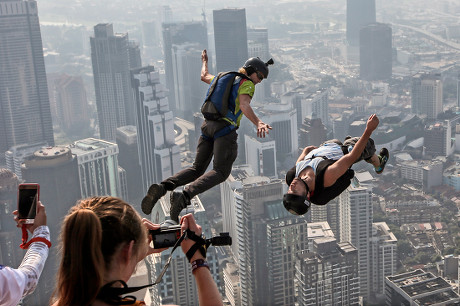 Base Jumpers Jump 300m High Deck Editorial Stock Photo - Stock Image ...