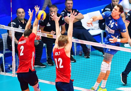 Serbias Aleksandar Atanasijevic R Action During Editorial Stock Photo ...