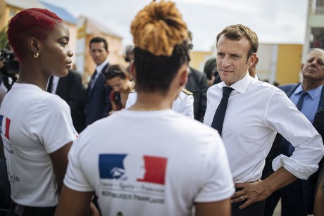 President Emmanuel Macron visit to French Antilles - 29 Sep 2018 Stock ...