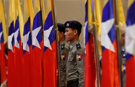 Members Myanmar Police Force Attend Ceremony Editorial Stock Photo ...