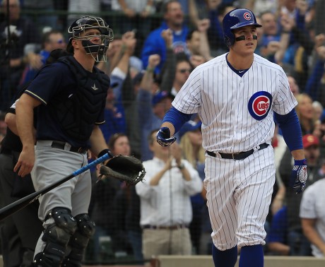Chicago Cubs Batter Anthony Rizzo Hits Editorial Stock Photo - Stock ...