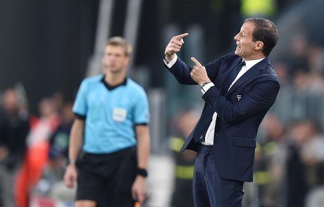 Juventus Head Coach Massimiliano Allegri Gestures Editorial Stock Photo ...