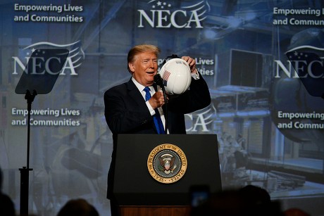 US President at National Electrical Contractors Convention, in ...