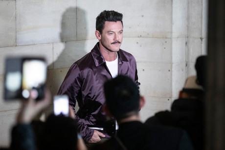 British Actor Luke Evans Arrives Springsummer Editorial Stock Photo ...