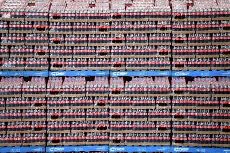 Boxes Cocacola Sit On Pallets Coca Editorial Stock Photo - Stock Image ...