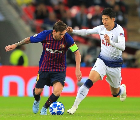 Lionel Messi Barcelona Heungmin Son Tottenham Editorial Stock Photo ...