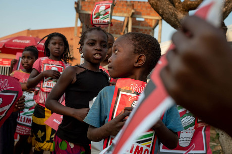 Young Children Carry Frelimo Posters Part Editorial Stock Photo - Stock ...