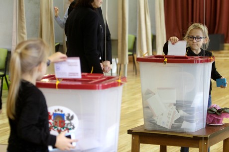 Child Casts Parents Ballot Paper Ballot Editorial Stock Photo - Stock ...